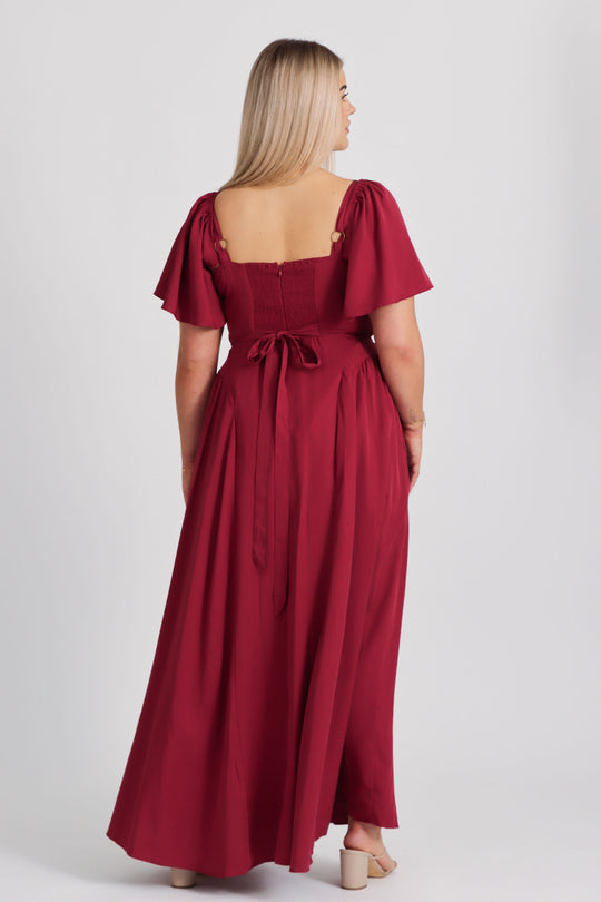 Bridgette Berry Red Dress – Aulieude